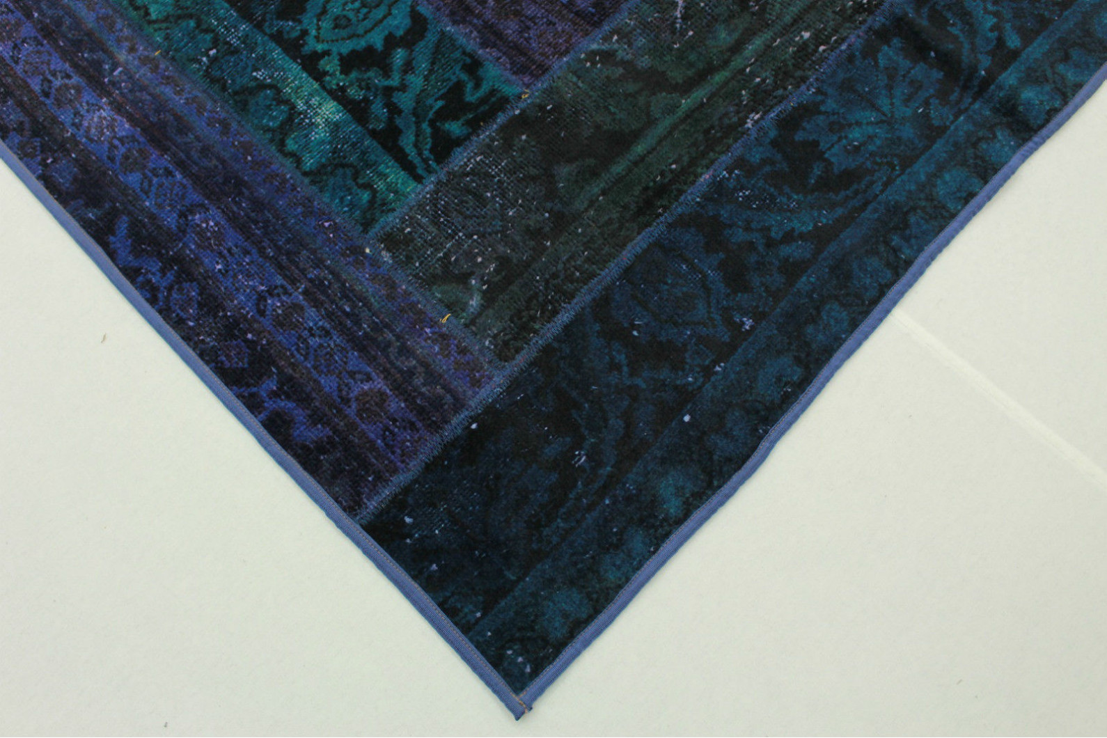 Patchwork Rug Purple Turquoise in 240x170cm (1001-1395) - carpetido.de