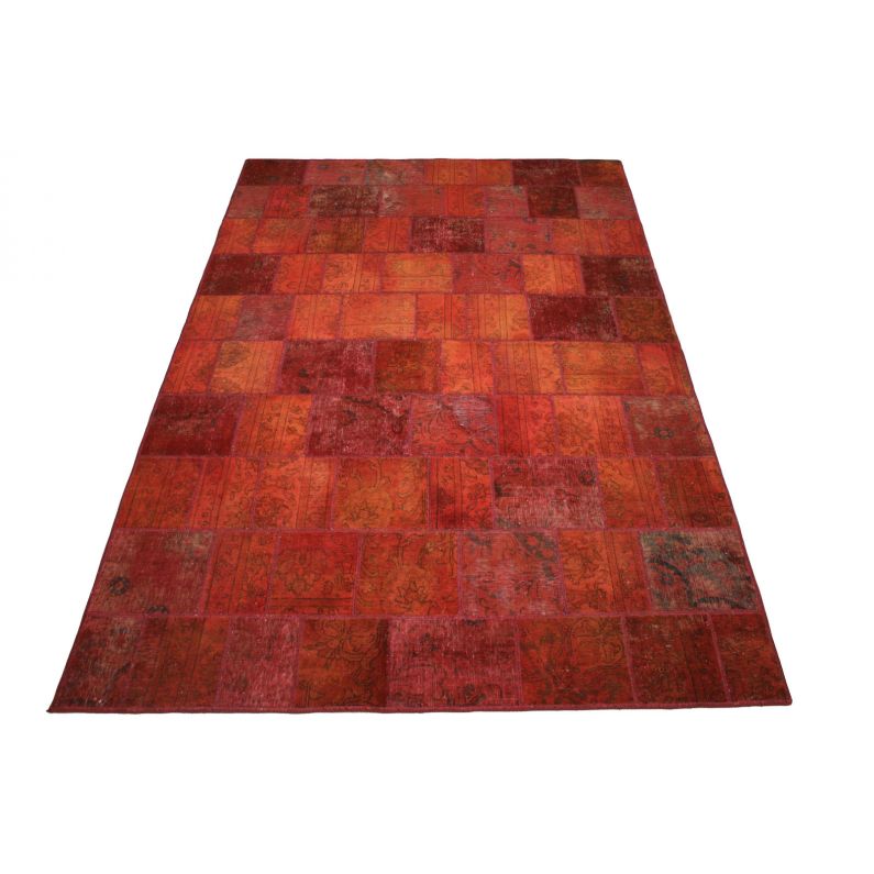 Patchwork Teppich Rot in 300x200cm (1001-15) - carpetido.de