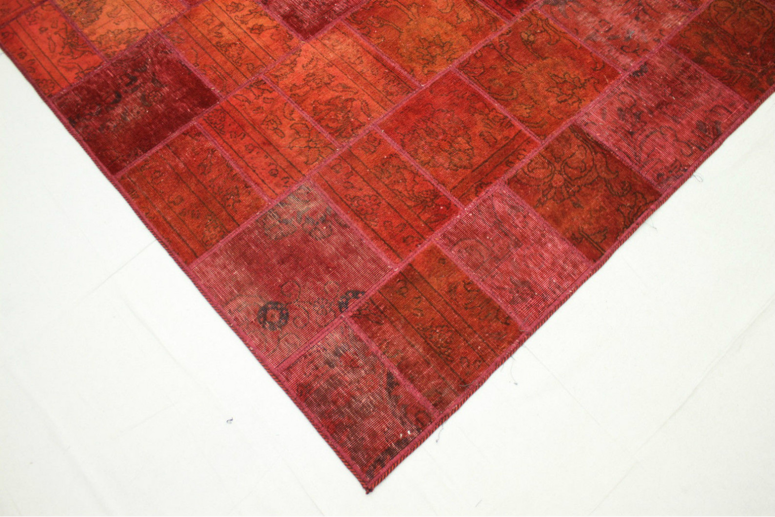 Patchwork Teppich Rot in 300x200cm (1001-15) - carpetido.de