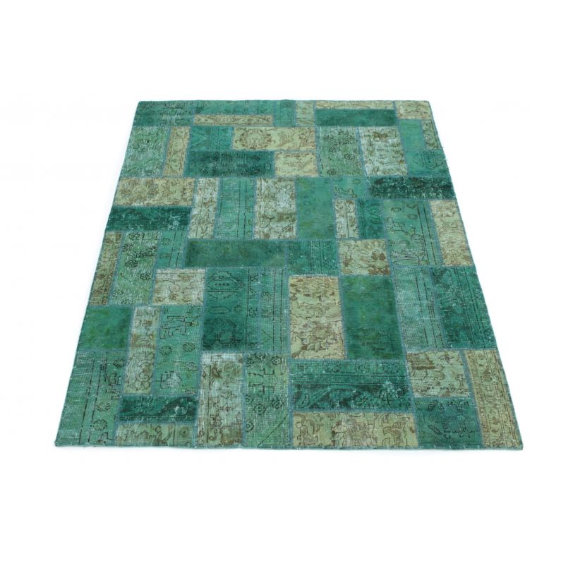 Patchwork Teppich Grün in 200x150 (1001-167069) - carpetido.de