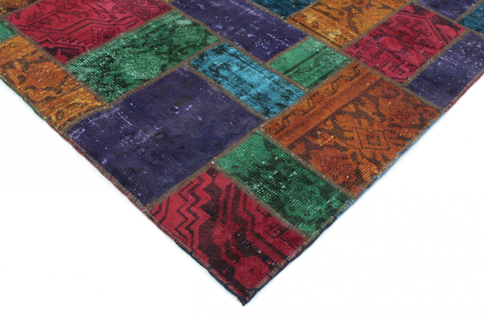 Patchwork Teppich Lila Grün Orange Rot in 200x150 (1001-167076 ...