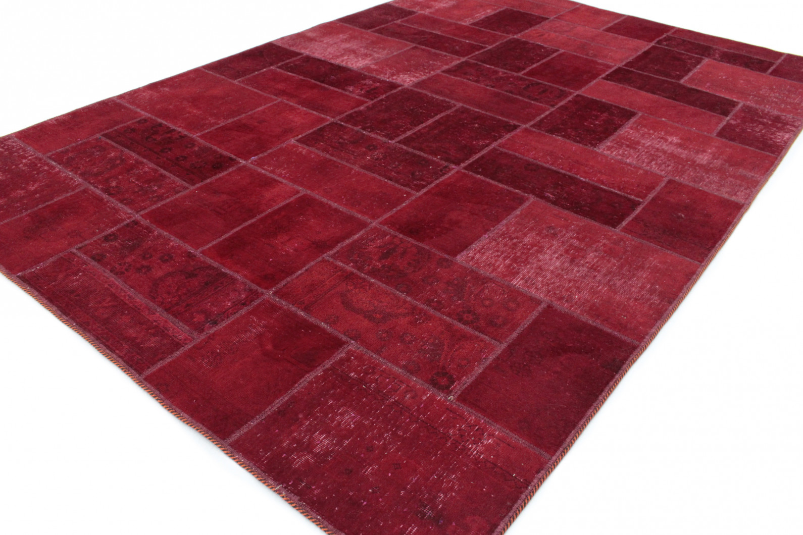Patchwork Teppich Rot in 310x200 (1001-167117) - carpetido.de