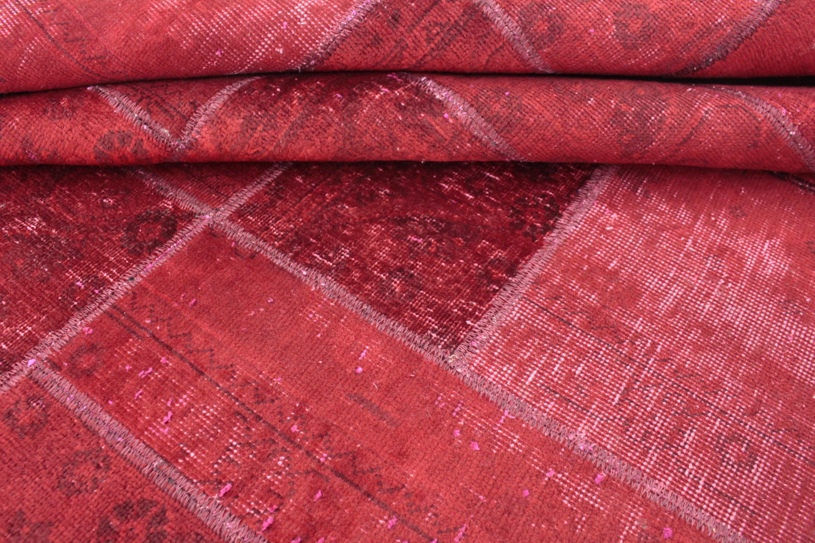 Patchwork Teppich Rot in 310x200 (1001-167117) - carpetido.de