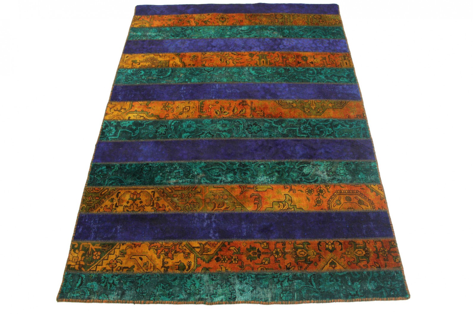 Patchwork Rug Orange Purple Turquoise in 250x170cm (1001-1720 ...