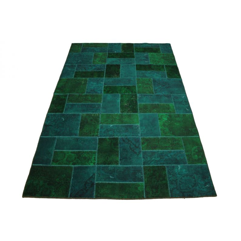 Patchwork Rug Green Turquoise in 310x200cm (1001-1856) - carpetido.de