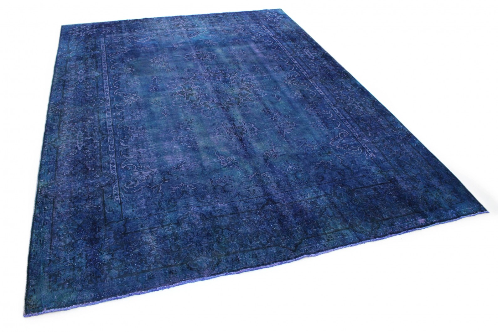 Vintage Teppich Blau in 410x300 (1001-191094) - carpetido.de