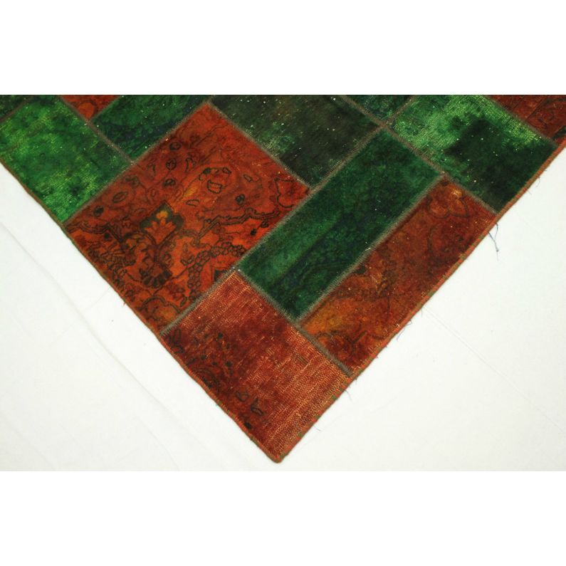 Patchwork Teppich Grün Rot in 300x200cm (1001-1946) - carpetido.de