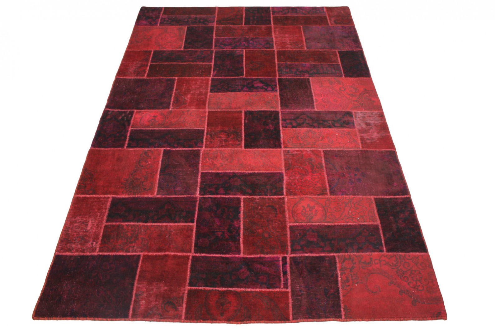 Patchwork Teppich Rot in 310x200cm (1001-1949) - carpetido.de