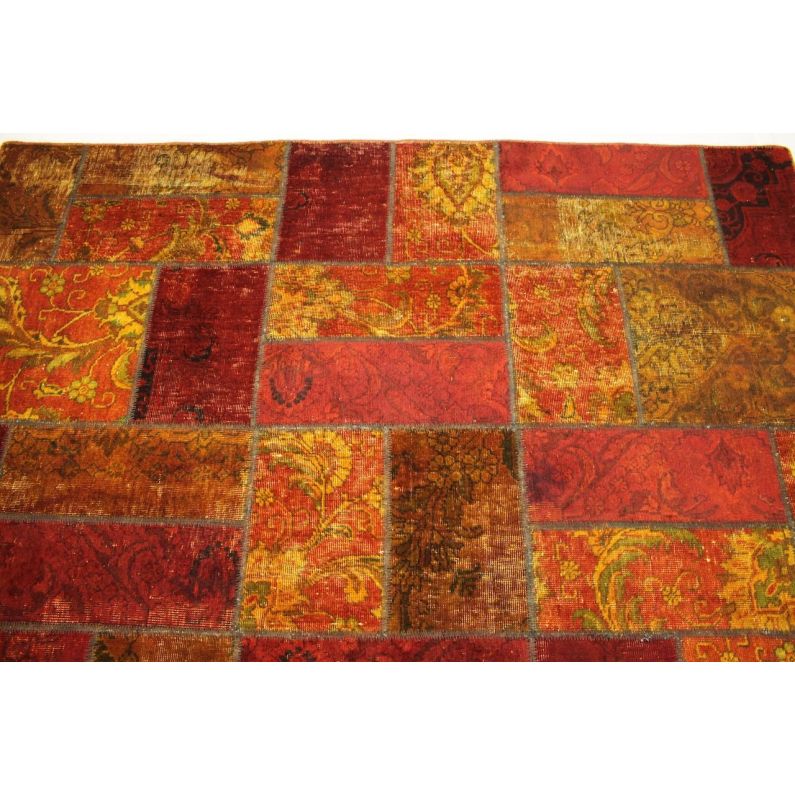 Patchwork Teppich Orange Rot in 310x200cm (1001-1960) - carpetido.de