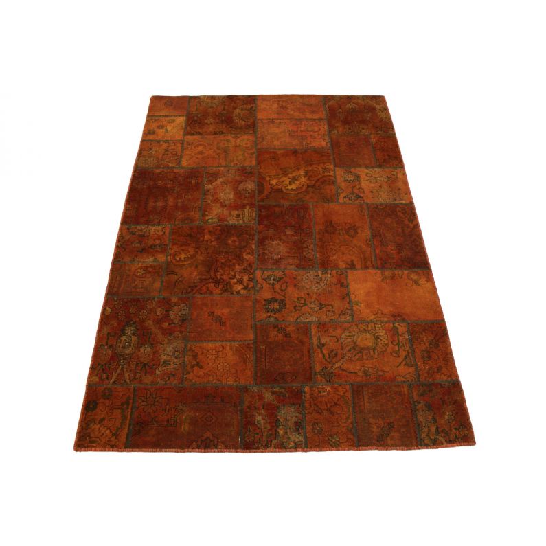Patchwork Teppich Orange Rost in 240x160cm (1001-2080) - carpetido.de
