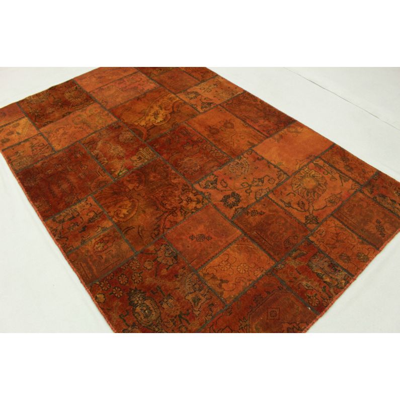 Patchwork Teppich Orange Rost in 240x160cm (1001-2080) - carpetido.de