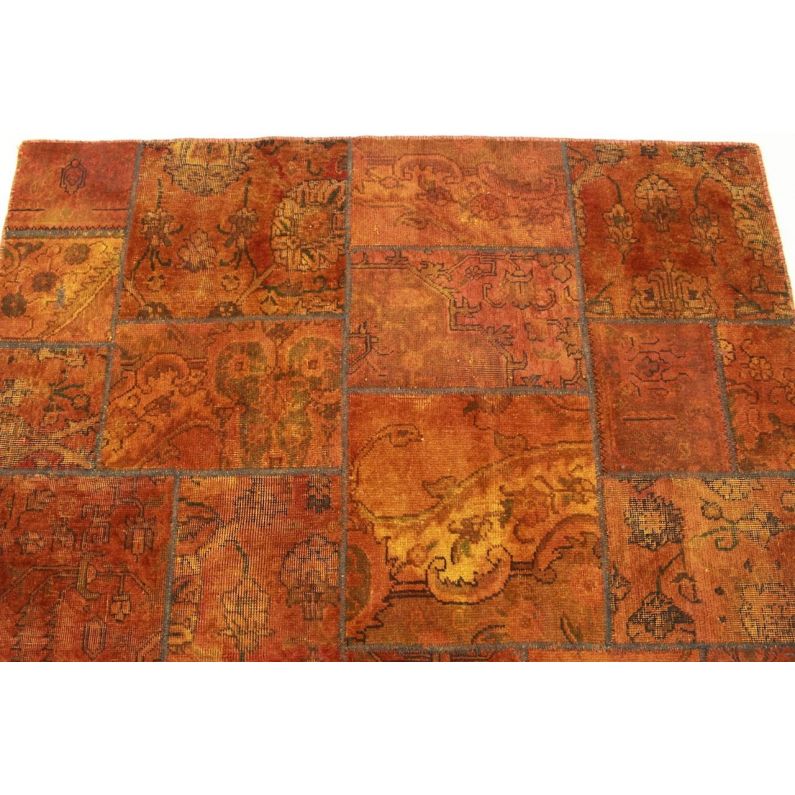 Patchwork Teppich Orange Rost in 240x160cm (1001-2080) - carpetido.de