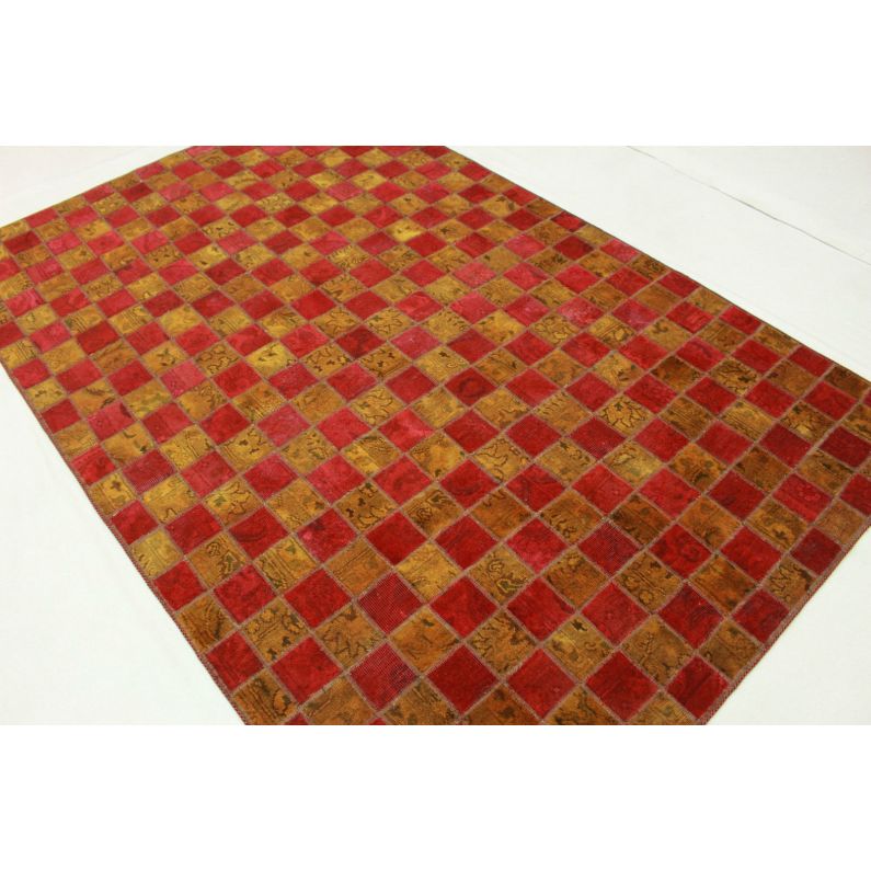 Patchwork Rug Red Curry in 260x170cm (1001-2206) - carpetido.de