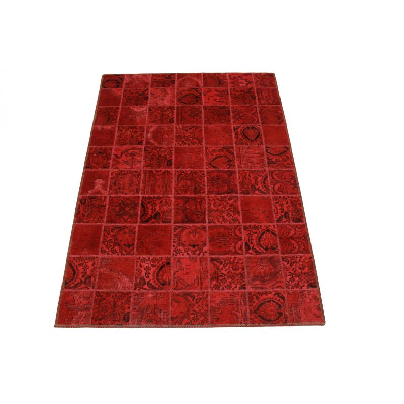 Patchwork Teppich Rot in 200x140cm (1001-2542) - carpetido.de