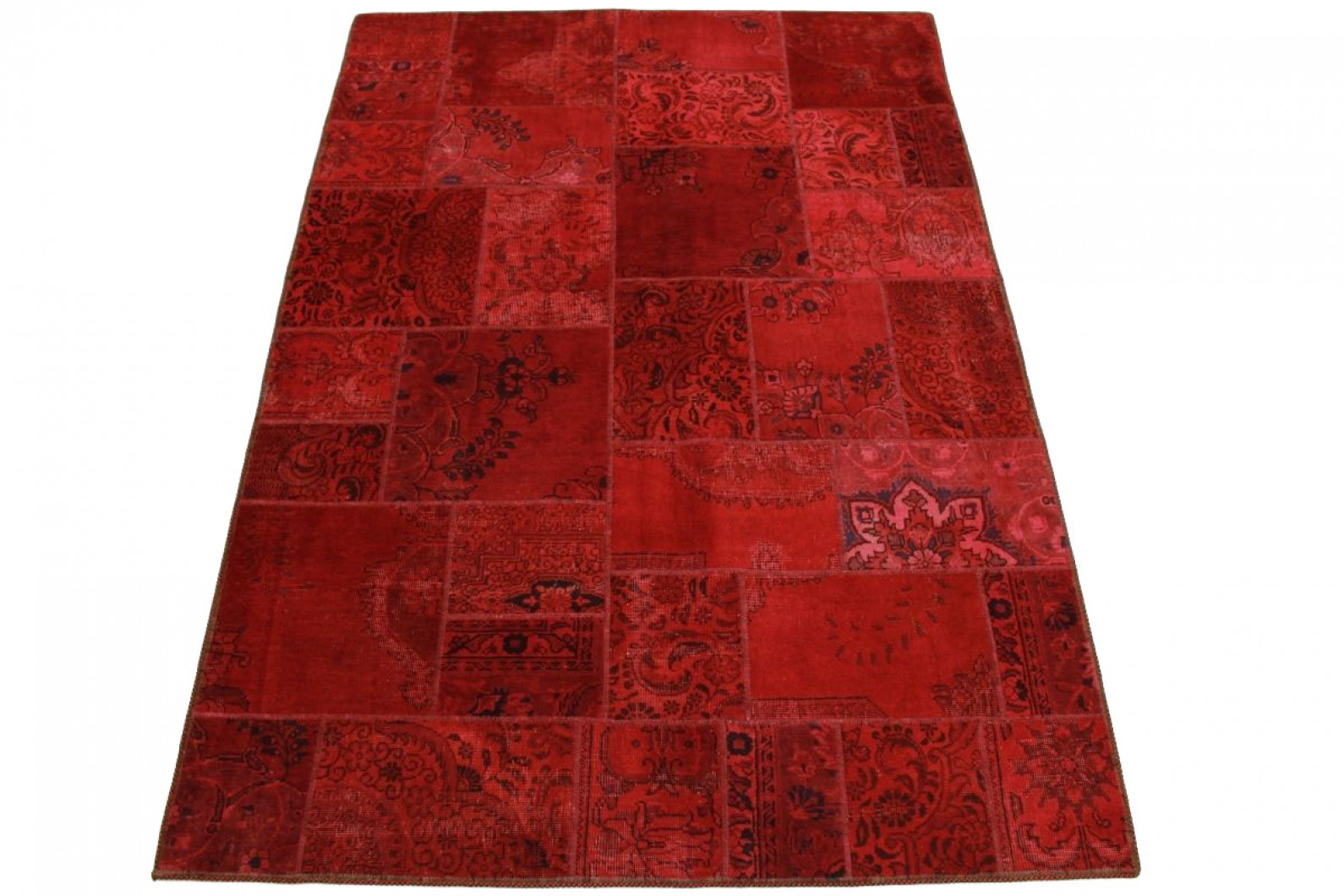 Vintage Patchwork Teppich rot in 240x170cm (1001-2554) - carpetido.de