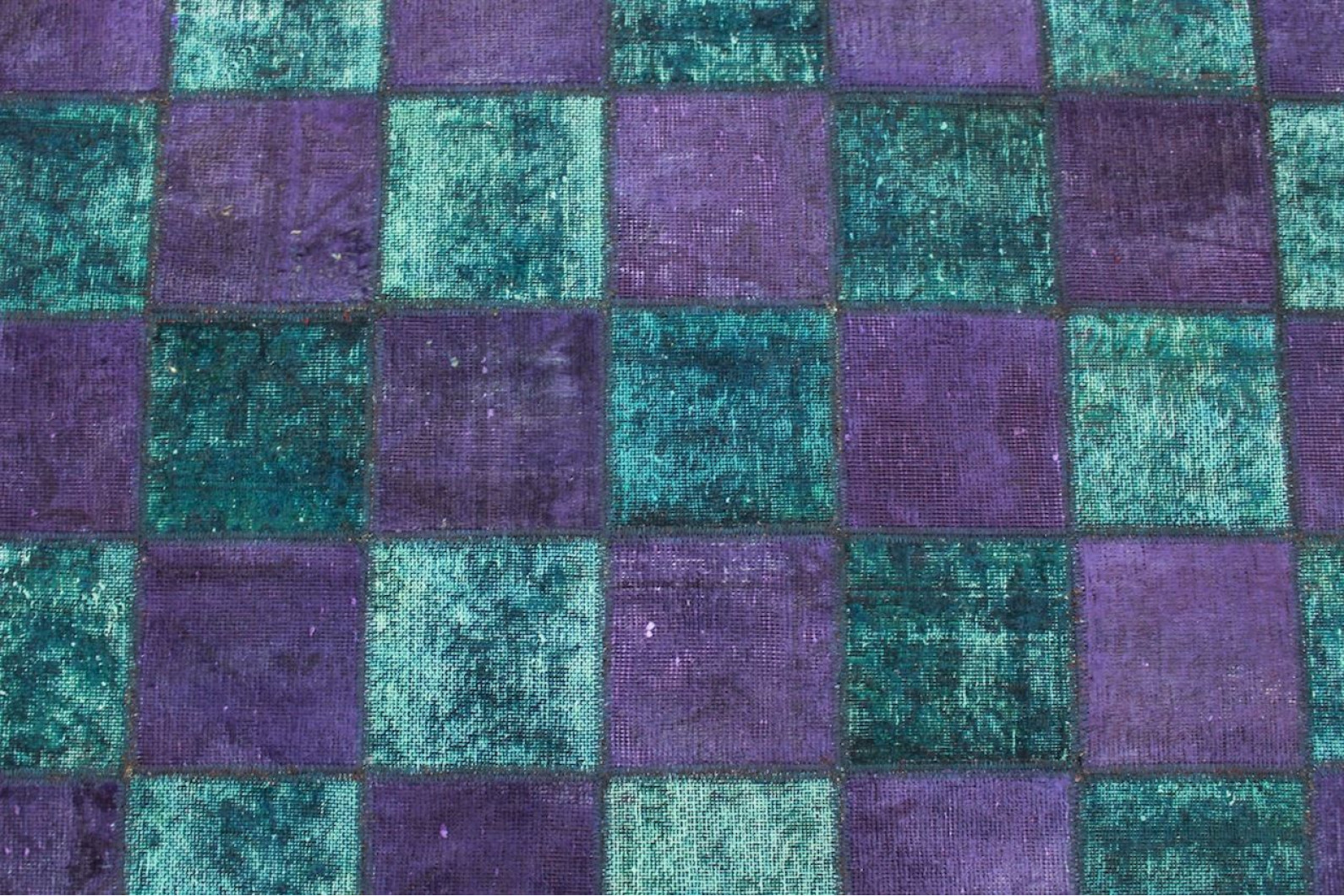 Patchwork Rug Purple Turquoise in 200x140cm (1001-2676) - carpetido.de