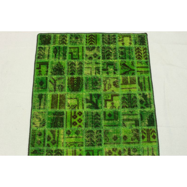 Patchwork Rug Green in 300x70cm (1001-2965) - carpetido.de