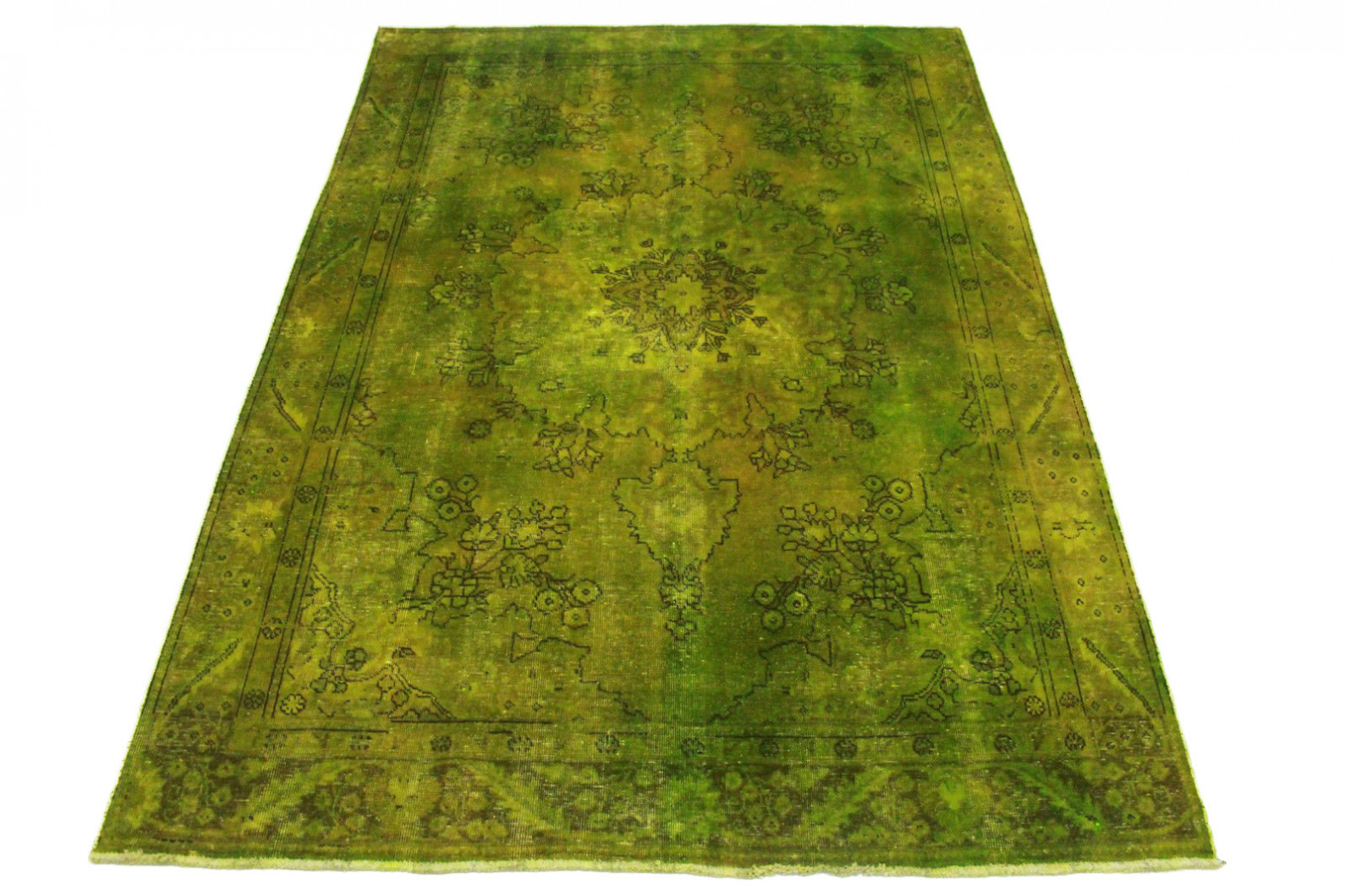 Vintage Teppich Grün in 280x190cm (1001-3455) - carpetido.de