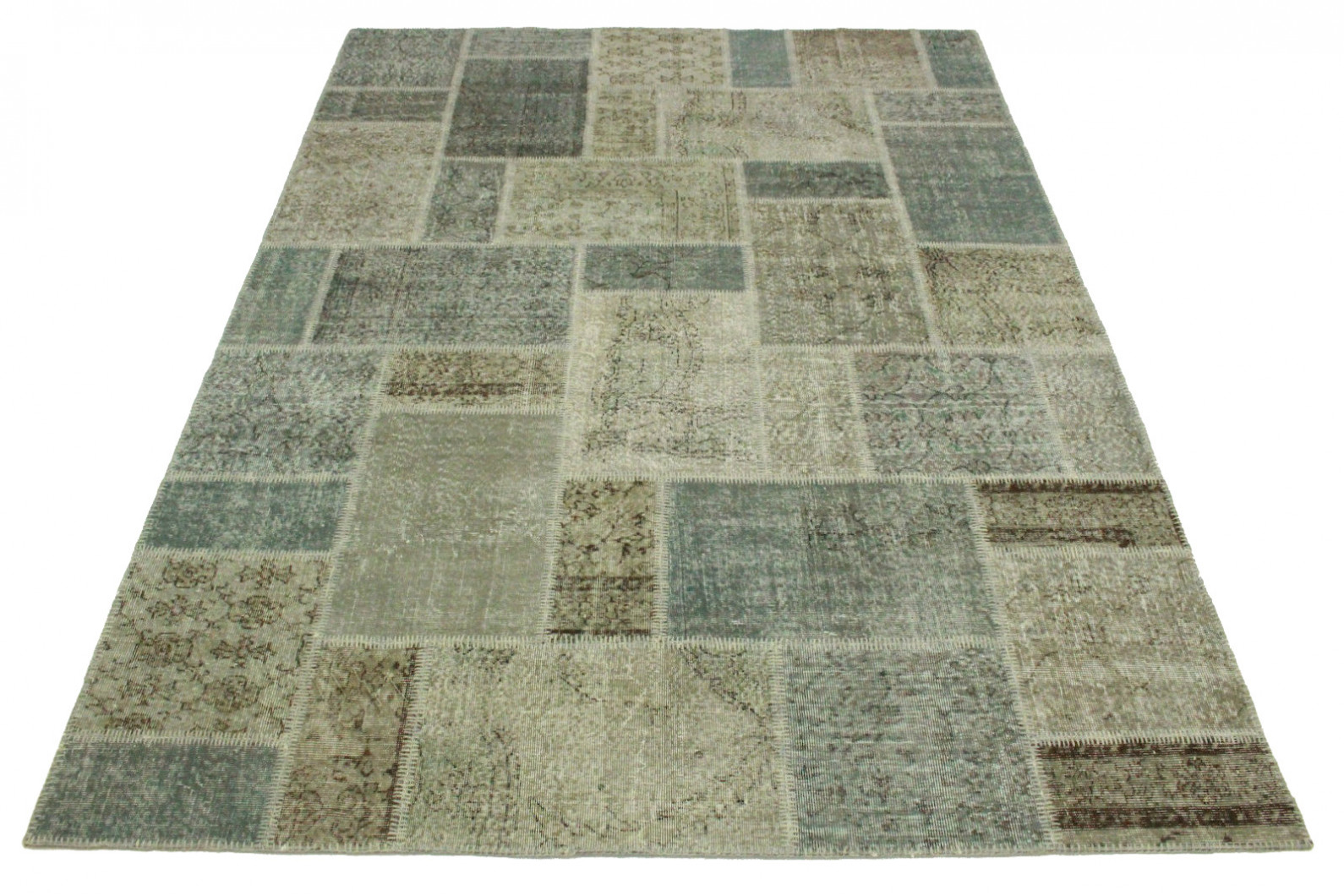 Patchwork Teppich Grau in 300x220cm (1011-7272) - carpetido.de