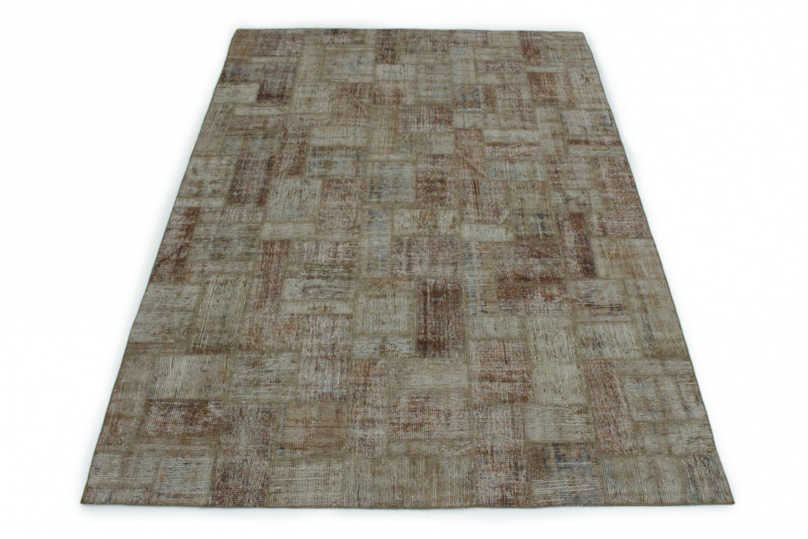 Patchwork Teppich Braun in 300x210 (1011-7559) - carpetido.de