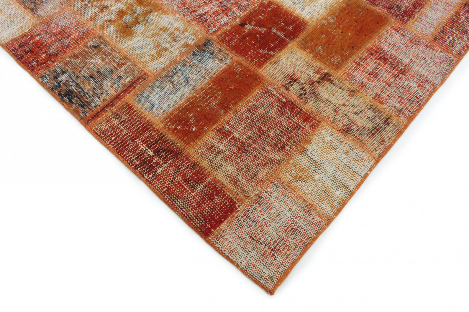 Patchwork Teppich Orange in 300x260 (1011-7900) - carpetido.de