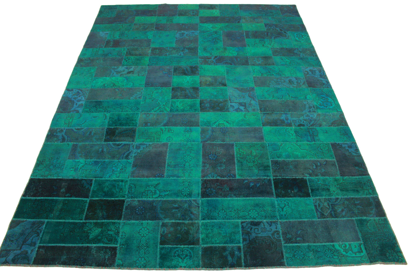 Patchwork Teppich Blau Türkis in 400x300cm (1001-1843) - carpetido.de