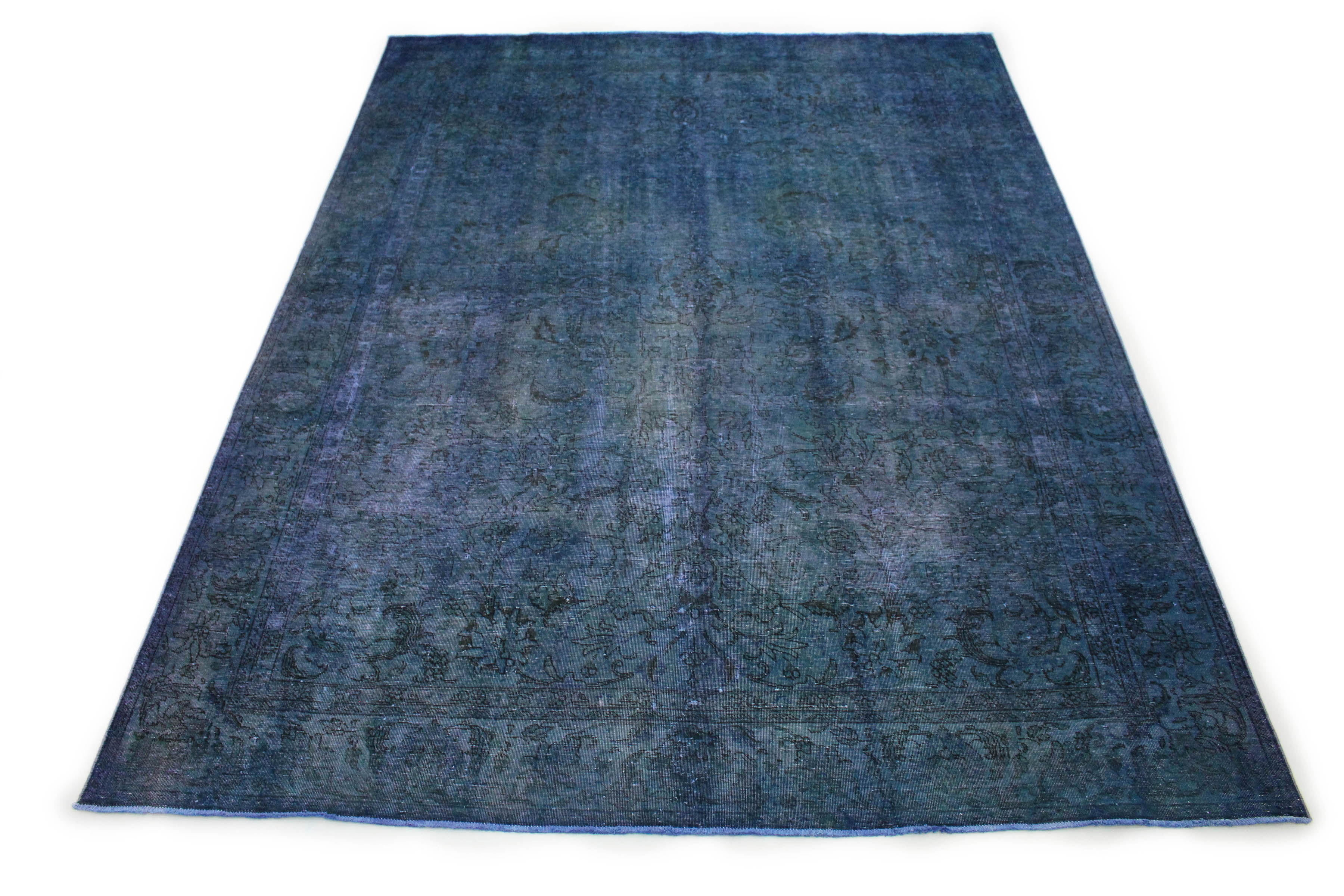 Vintage Teppich Blau in 380x290 (1001-191022) - carpetido.de