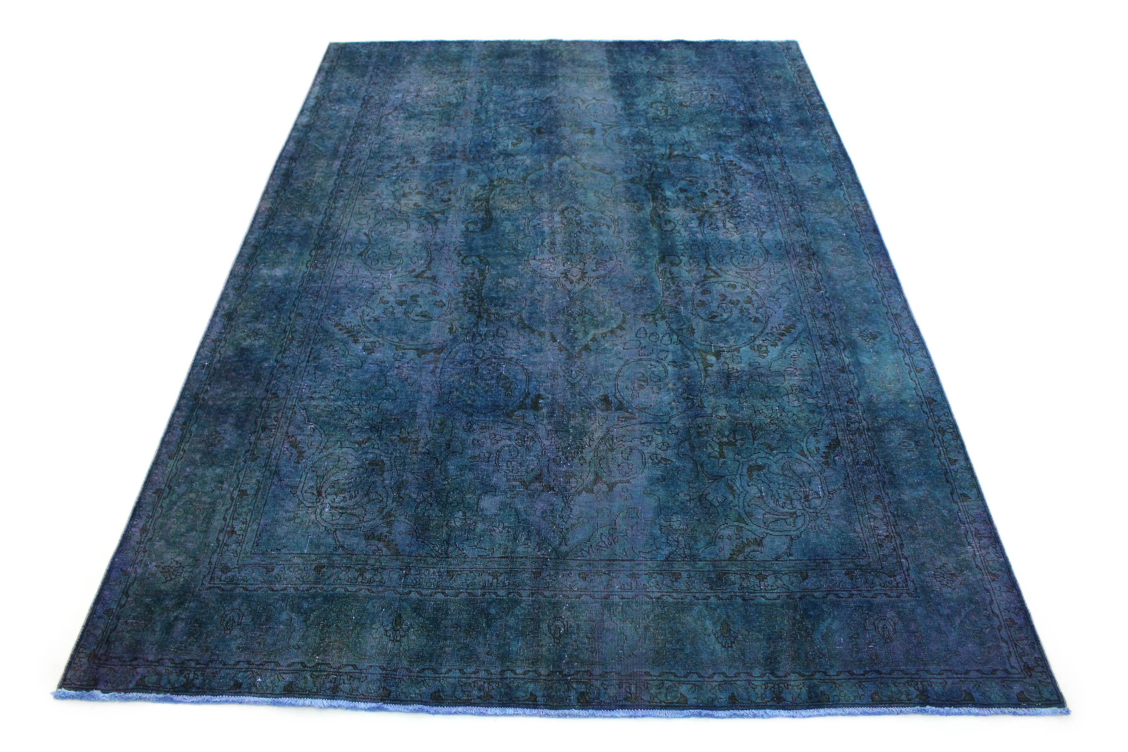 Vintage Teppich Blau in 350x240 (1001-191136) - carpetido.de