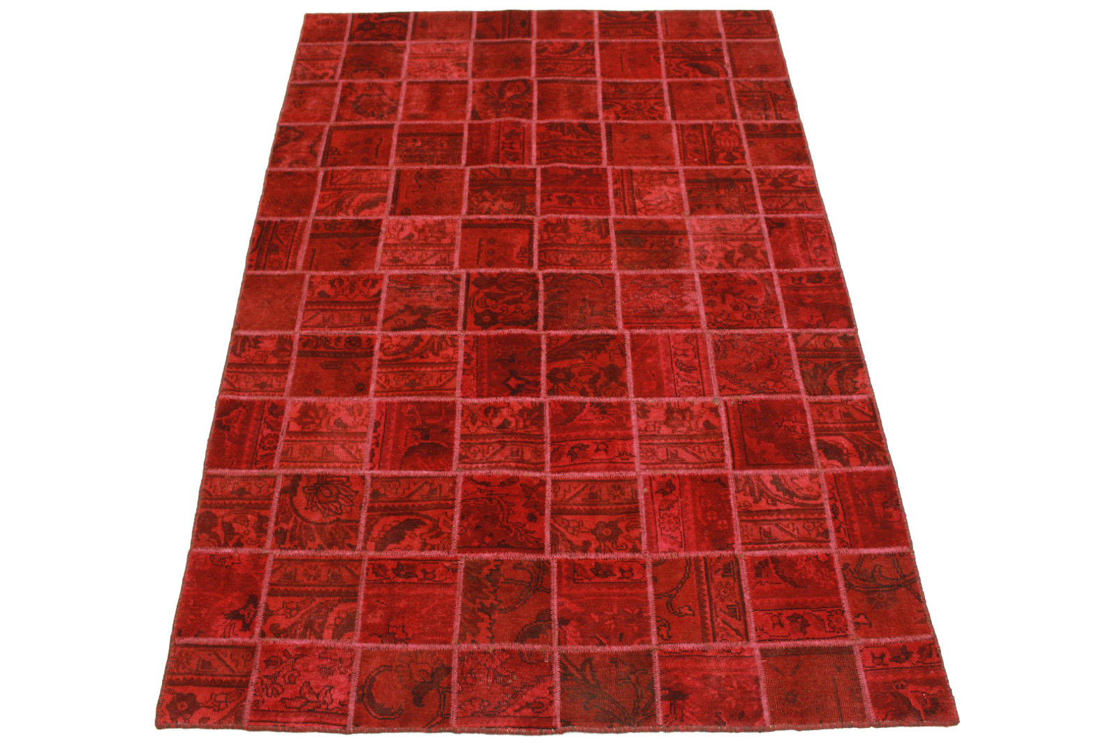 Patchwork Teppich Rot in 240x160cm (1001-2087) - carpetido.de