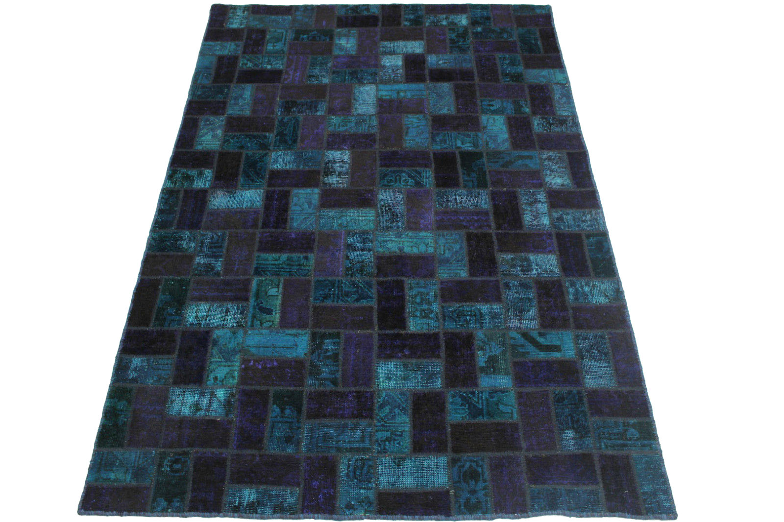 Patchwork Rug Purple Blue in 250x160cm (1001-2159) - carpetido.de